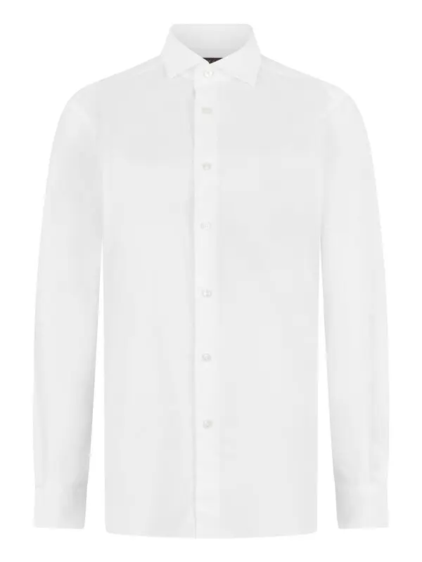 SLOWEAR Cotton Shirt For Lightweight Breathable Long Sleeve - White