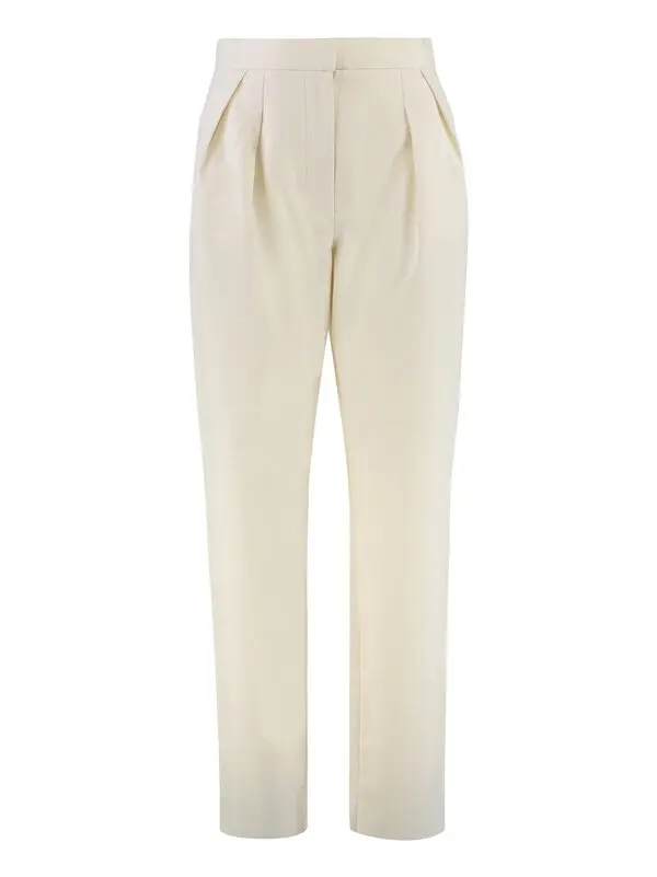 Max Mara Dede Carrot-fit Cotton Trousers - White