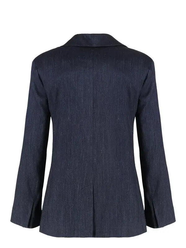 Max Mara Dernal Linen Blazer - Denim