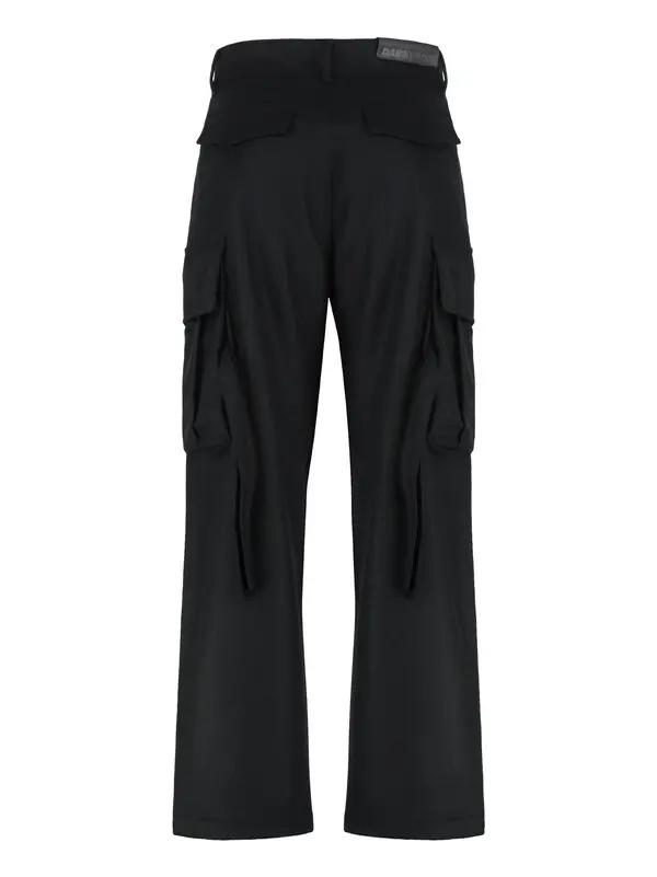DARKPARK Wool Cargo Pants With Flap Pockets - Black