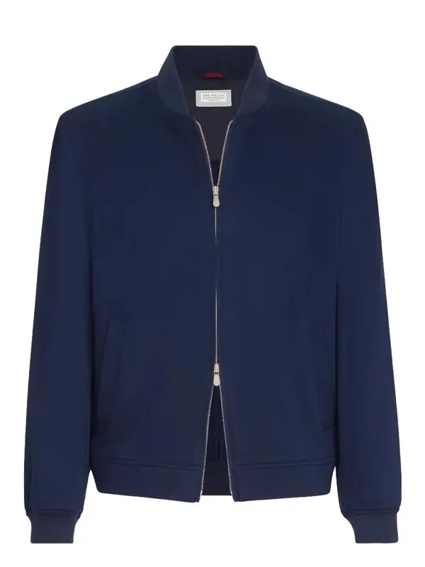 Brunello Cucinelli Zip-up Bomber Jacket - Royalblue