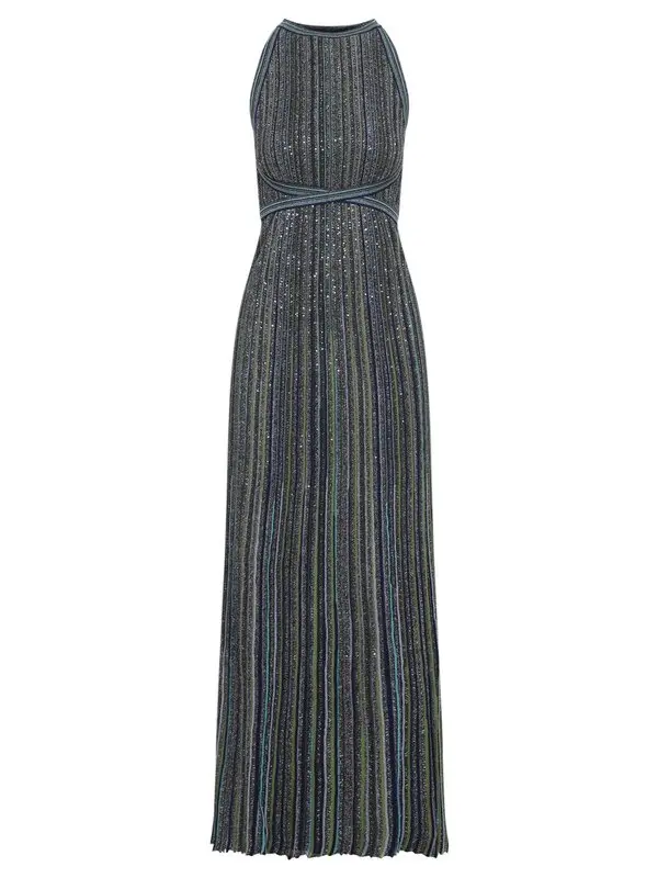 Missoni Sleeveless Maxi Dress With Textured Finish - Green