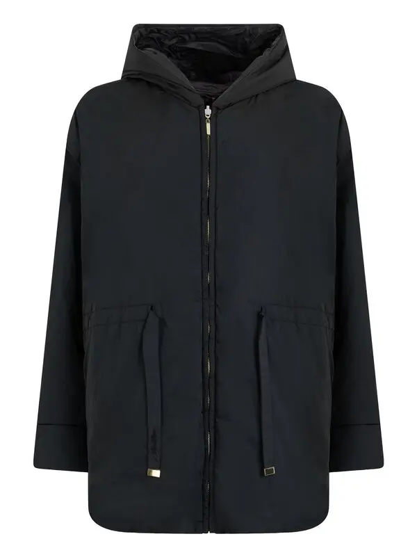 Max Mara Padded Hooded Zip-up Jacket - Black