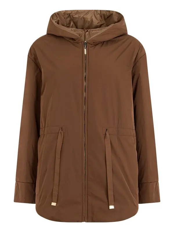 Max Mara Padded Hooded Jacket With Drawstring Pockets - Brown