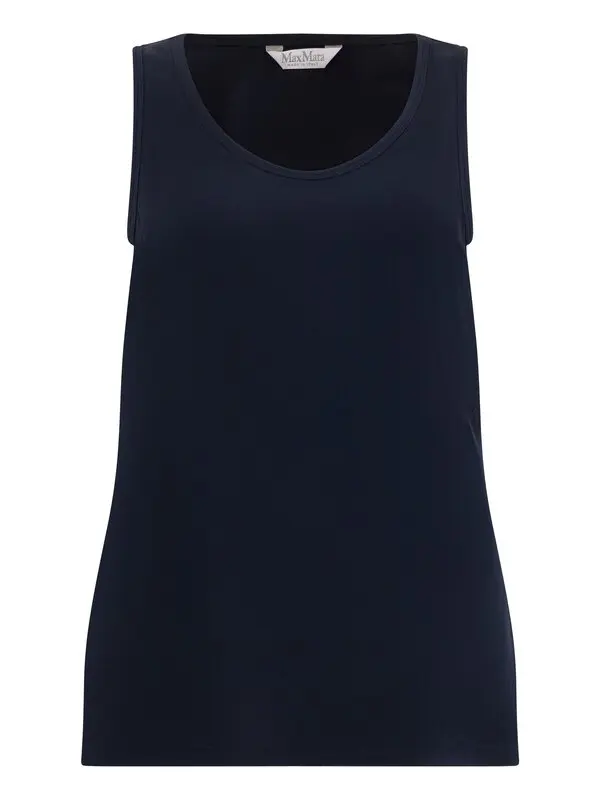 Max Mara Sleeveless Silk Tank Top - Blue