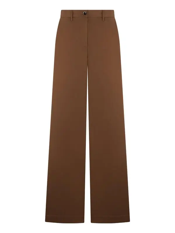 NINE:INTHE:MORNING Wide High-waisted Pants - Brown