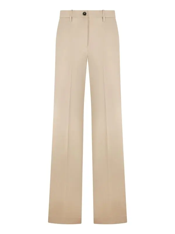 NINE:INTHE:MORNING Linen-cotton Blend Straight-leg Trousers - Beige
