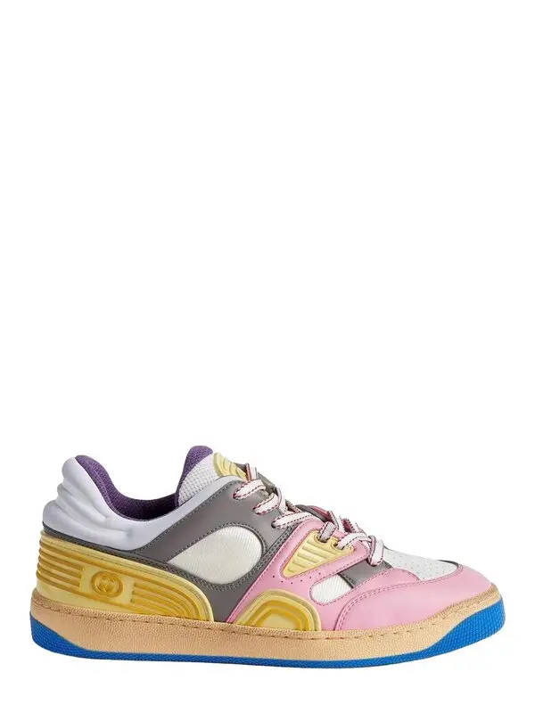 Gucci Low Top Sneakers With Lace Up Fastening - Su/wh/gr