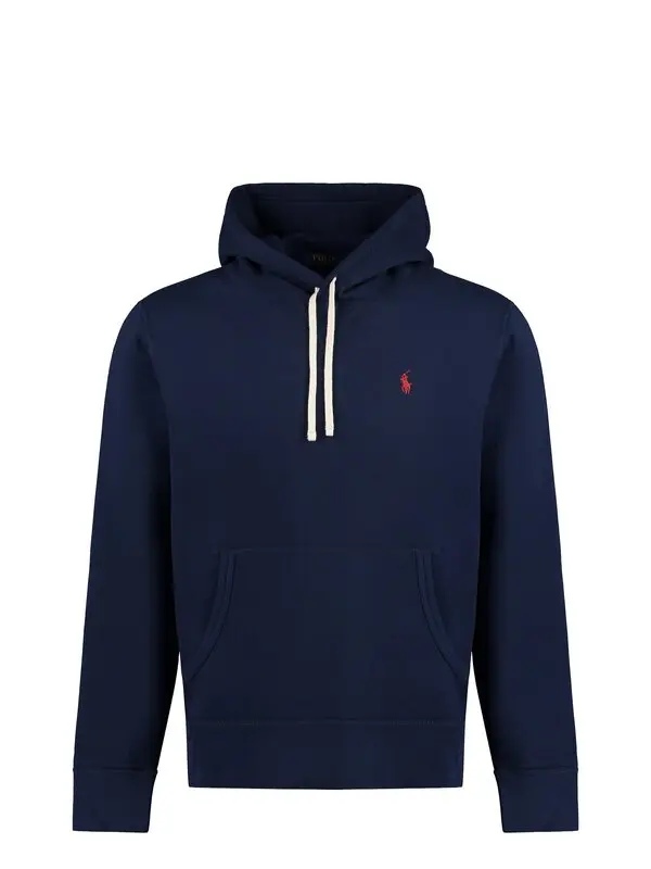 Polo Ralph Lauren Cotton Blend Hoodie With Logo - Blue