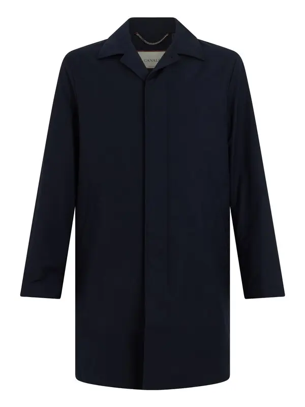 Canali Classic Trench Coat - Blue