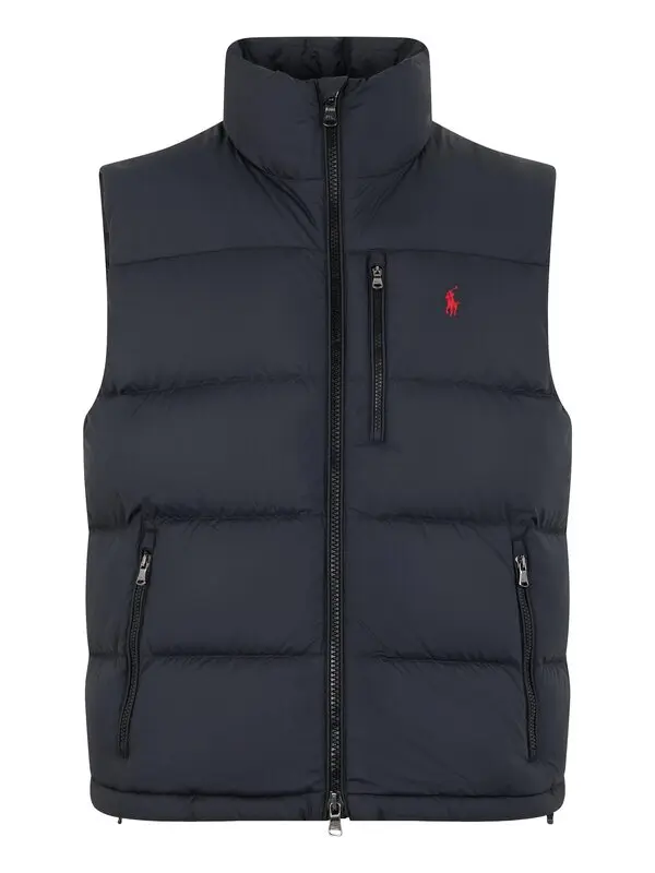 Polo Ralph Lauren Padded Gilet Vest With High Collar - Blue