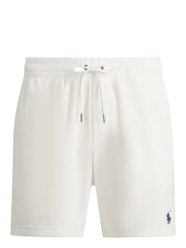 Ralph Lauren Terry Cloth Lounge Shorts With Drawstring Waist - White