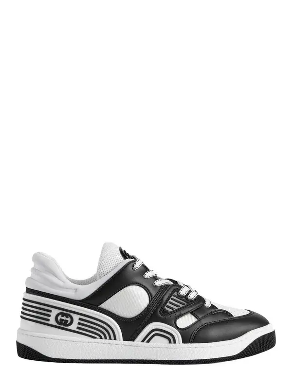 Gucci Basket Low Top Sneakers - Bla/g.wh