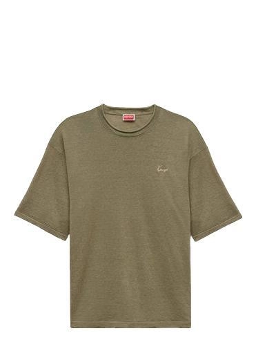 Kenzo No Brand-casual Logo T-shirt Polo Top - Khaki