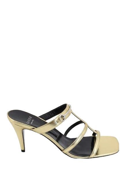 Gucci Horsebit Strappy Heeled Sandals - Platino