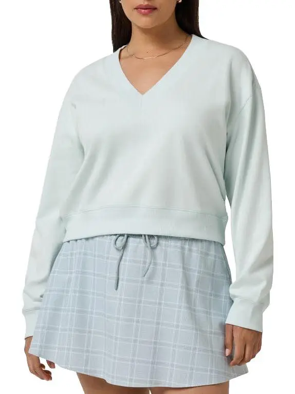 Travis Mathew Cloud Fleece V-neck Sweatshirt - Cloudwash