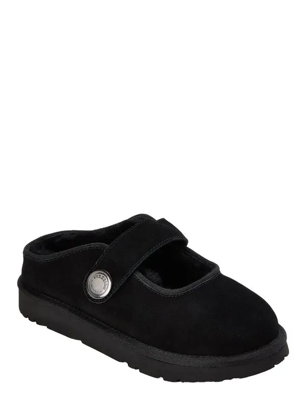 DEARFOAMS Fireside Coin Mary Jane Slipper - Black