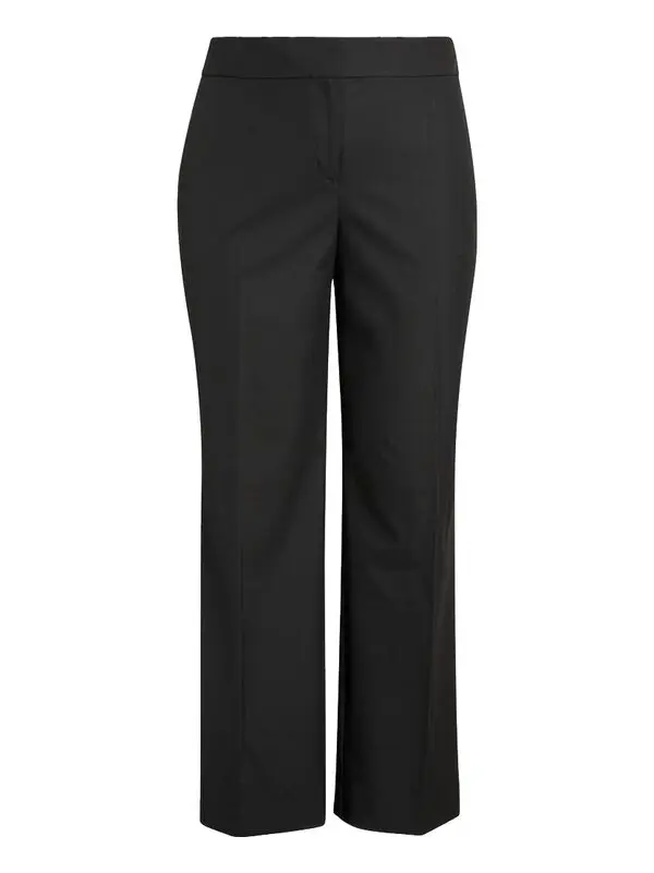 KASPER Flat Front Straight Leg Pants - Black