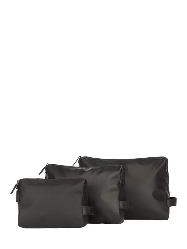 CALPAK 3-piece Water-resistant Zip Pouch Set - Black