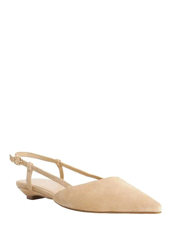 Dune London Homie Suede Slingback Pumps - Sand