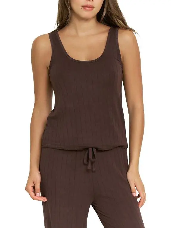 Honeydew Intimates Modal Rib Lounge Tank - Chocolate