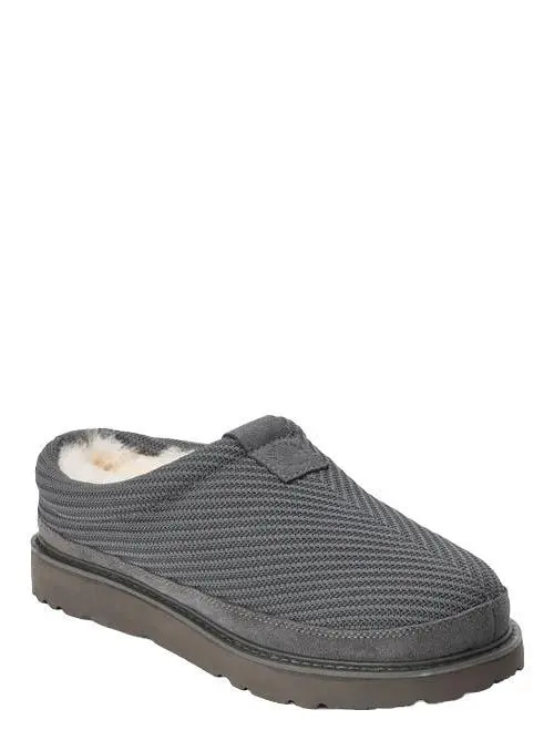 DEARFOAMS Fireside Grafton Water Repellent Knit Clog - Grey