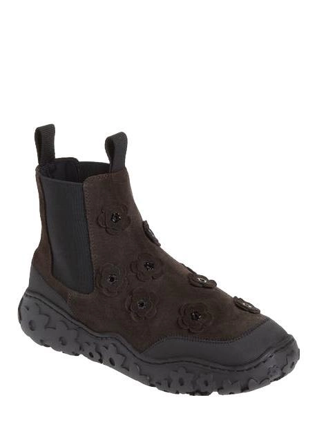 Cecilie Bahnsen Chelsea Boots With Floral Embellishments - Brown