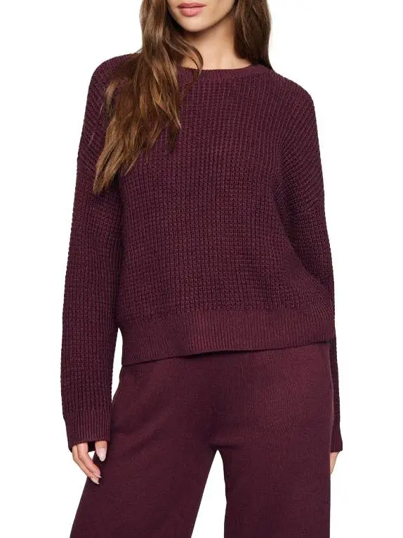 Eberjey Recy Crewneck Sweater - Wildberry
