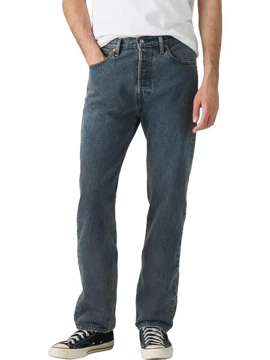LEVI'S 501 Original Fit Straight Leg Jeans - Grey Ship