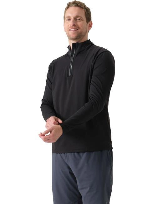 FIELDSHEER Everyday 1/4 Zip Top - Black