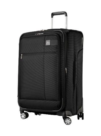 SKYWAY Sigma 7.0 Softside Expandable 24" Medium Checked Spinner Luggage - Black