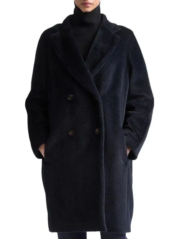 Max Mara Roseto Alpaca & Wool Coat - Midnight Blue