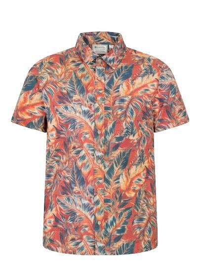 Mountain Warehouse Tropical Leaves Short-sleeved Shirt - Bright Orange