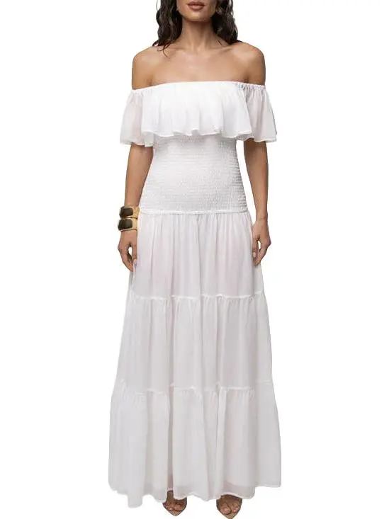 JLUXLABEL Seaside Drift Maxi Dress - Ivory
