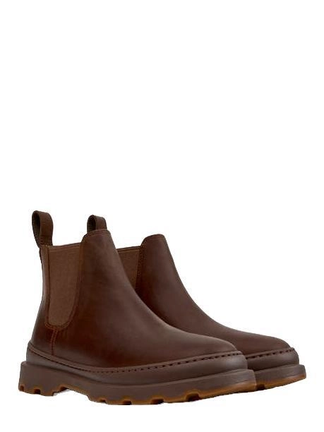 Camper Brutus Leather Chelsea Boot - Medium Brown