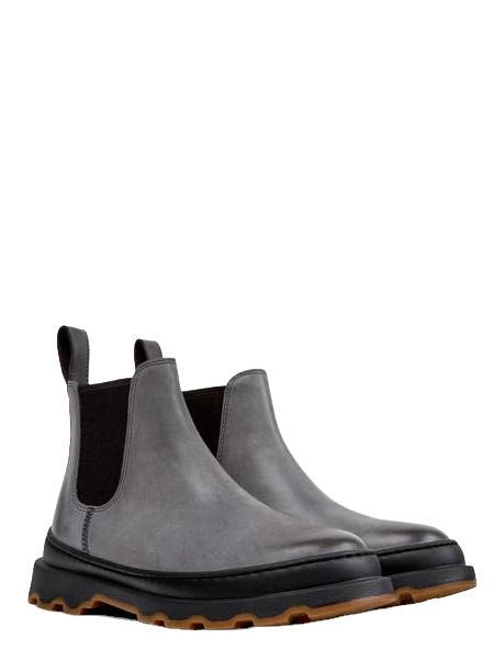 Camper Brutus Leather Chelsea Boot - Medium Gray
