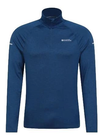 Mountain Warehouse Echo Melange Recycled Half Zip Midlayer Top - Navy