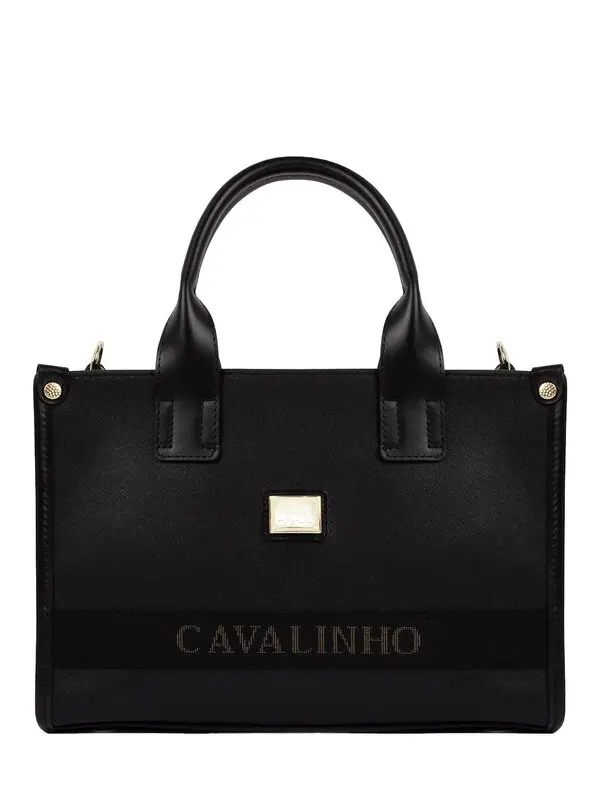 CAVALINHO Structured Handbag With Top Zip Closure - Black