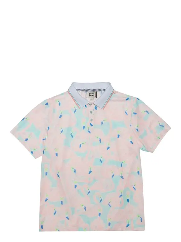 PARTY PANTS Buncha Mingos Performance Polo - Mint Green