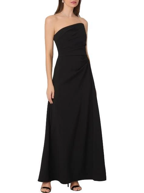 Shoshanna Strapless Stretch Crepe Gown - Jet