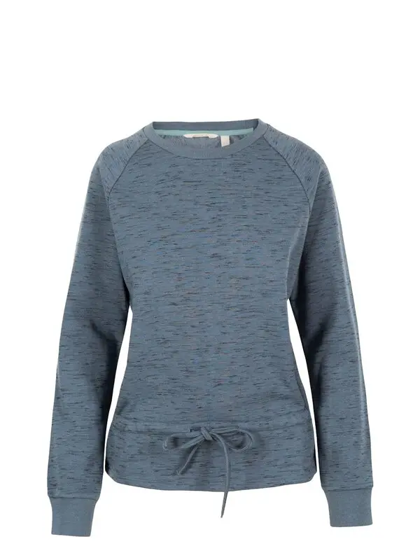TRESPASS Gretta Marl Round Neck Sweatshirt With Drawcord Waist - Pewter