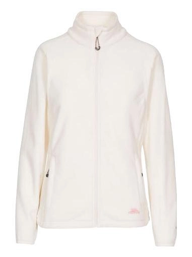 TRESPASS Full Zip Fleece Jacket With Drawcord Hem - Ghost