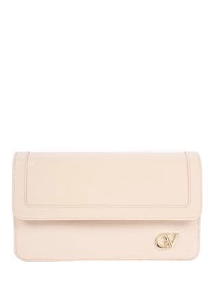 CAVALINHO Patent Leather Clutch Shoulder Bag - Beige