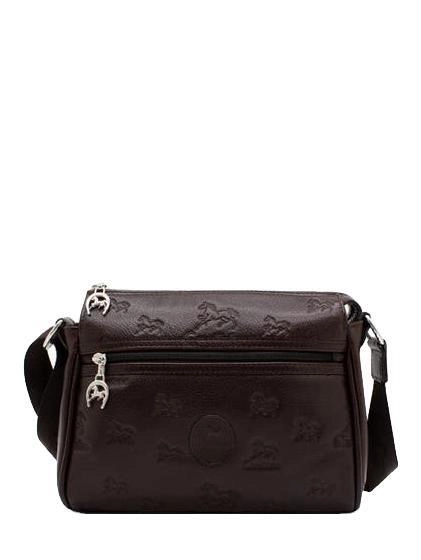 CAVALINHO Embossed Leather Crossbody Bag - Brown