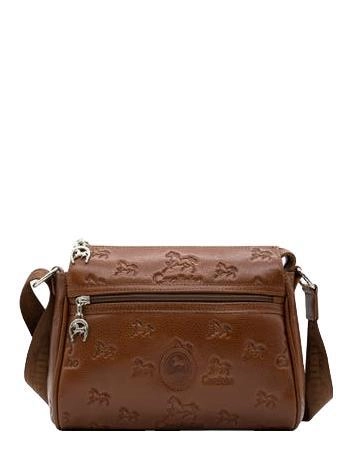 CAVALINHO Cavalo Lusitano Embossed Leather Crossbody Bag 373 - Camel Brown