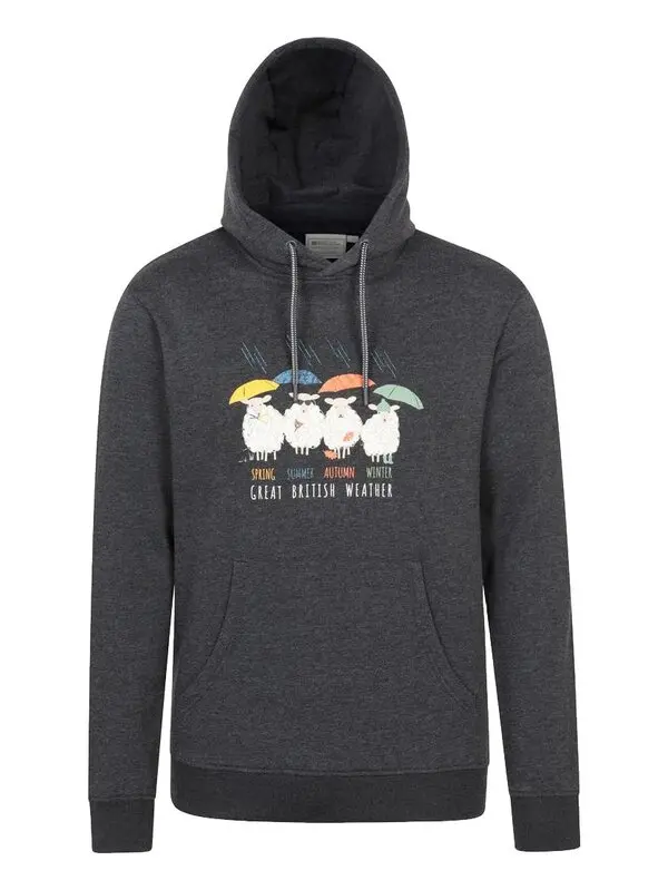 Mountain Warehouse Great British Weather Overhead Hoodie - Charcoal