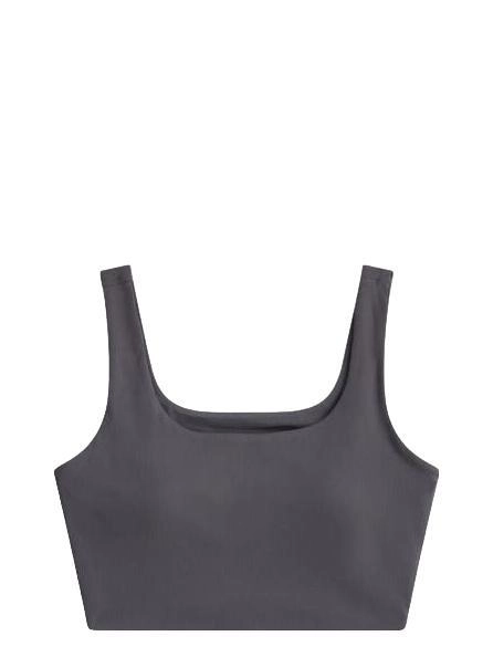 ANIMAL Laurel Cropped Tank Top - Charcoal