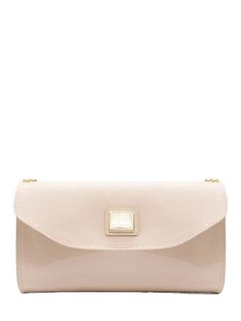 CAVALINHO Patent Leather Clutch Shoulder Bag - Beige