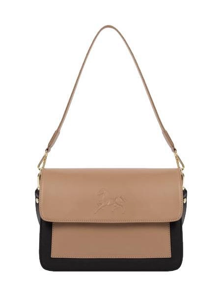 CAVALINHO Embossed Horse Shoulder Bag - Sand/black