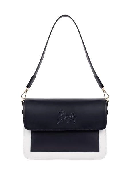 CAVALINHO Embossed Horse Shoulder Bag - White/navy